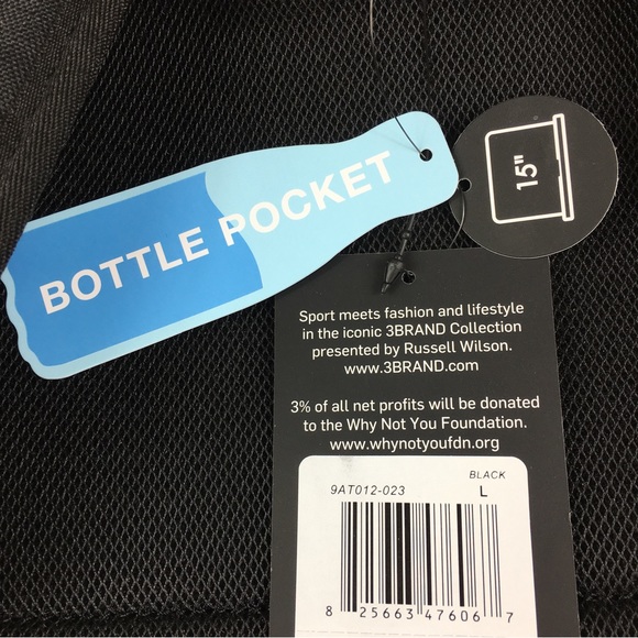 Nike | Bags | Nike 3 Brand By Russell Wilson Solid Large Black Mens ...